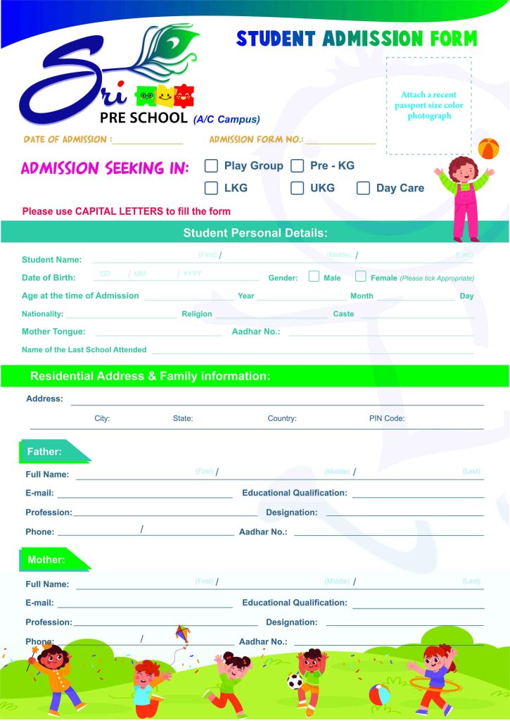 Sri Preschool Admission: Enroll Your Child for a Bright Educational Journey